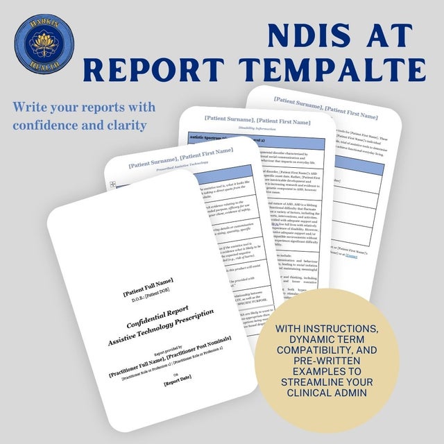 NDIS Assistive Technology Report Clinical Admin Template | Harkin ...