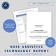 NDIS Assistive Technology Report Clinical Admin Template | Harkin ...